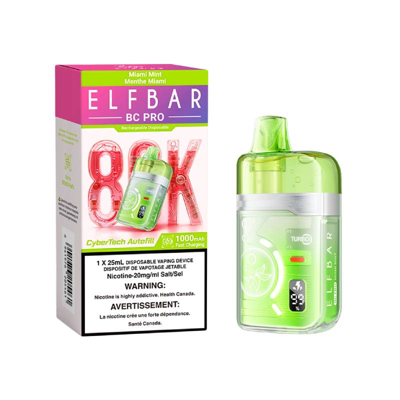 Elf Bar BC Pro 80K - Miami Mint Disposable Vape – Vapeluv Online