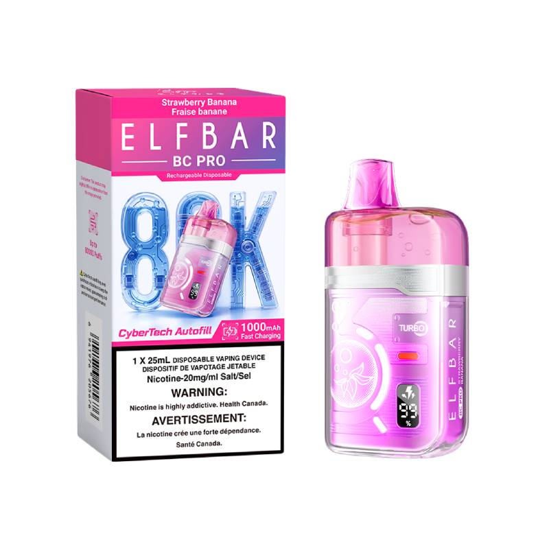 Elf Bar BC Pro 80K - Strawberry Banana Disposable Vape – Vapeluv Online