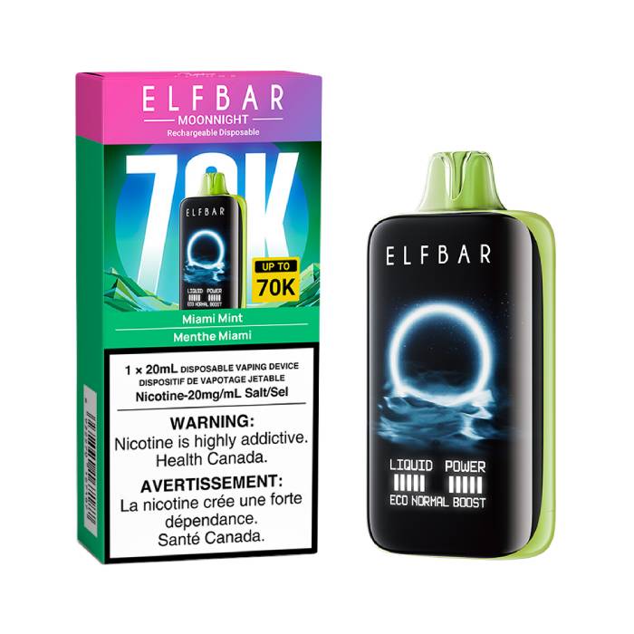 Elf Bar MoonNight 70K - Miami Mint Disposable Vape – Vapeluv Online